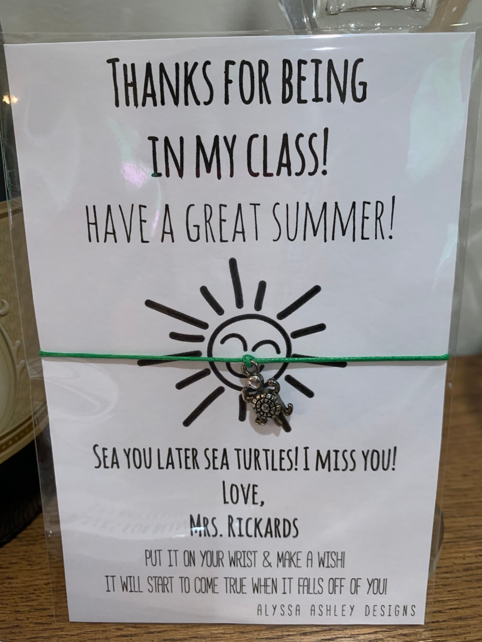 End of the Year Student Teacher Gift Thank You Wish Bracelet - Etsy