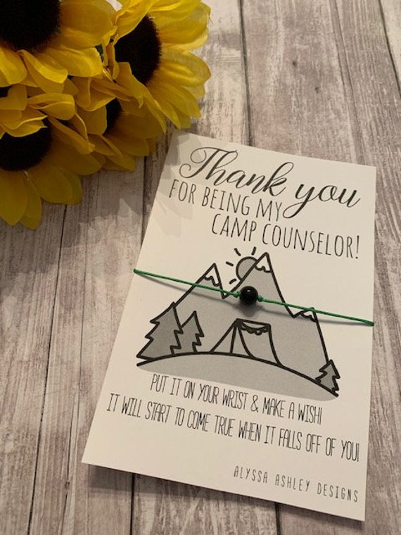 Camp Counselor Summer Camp Thank You End of Season Gift Wish | Etsy
