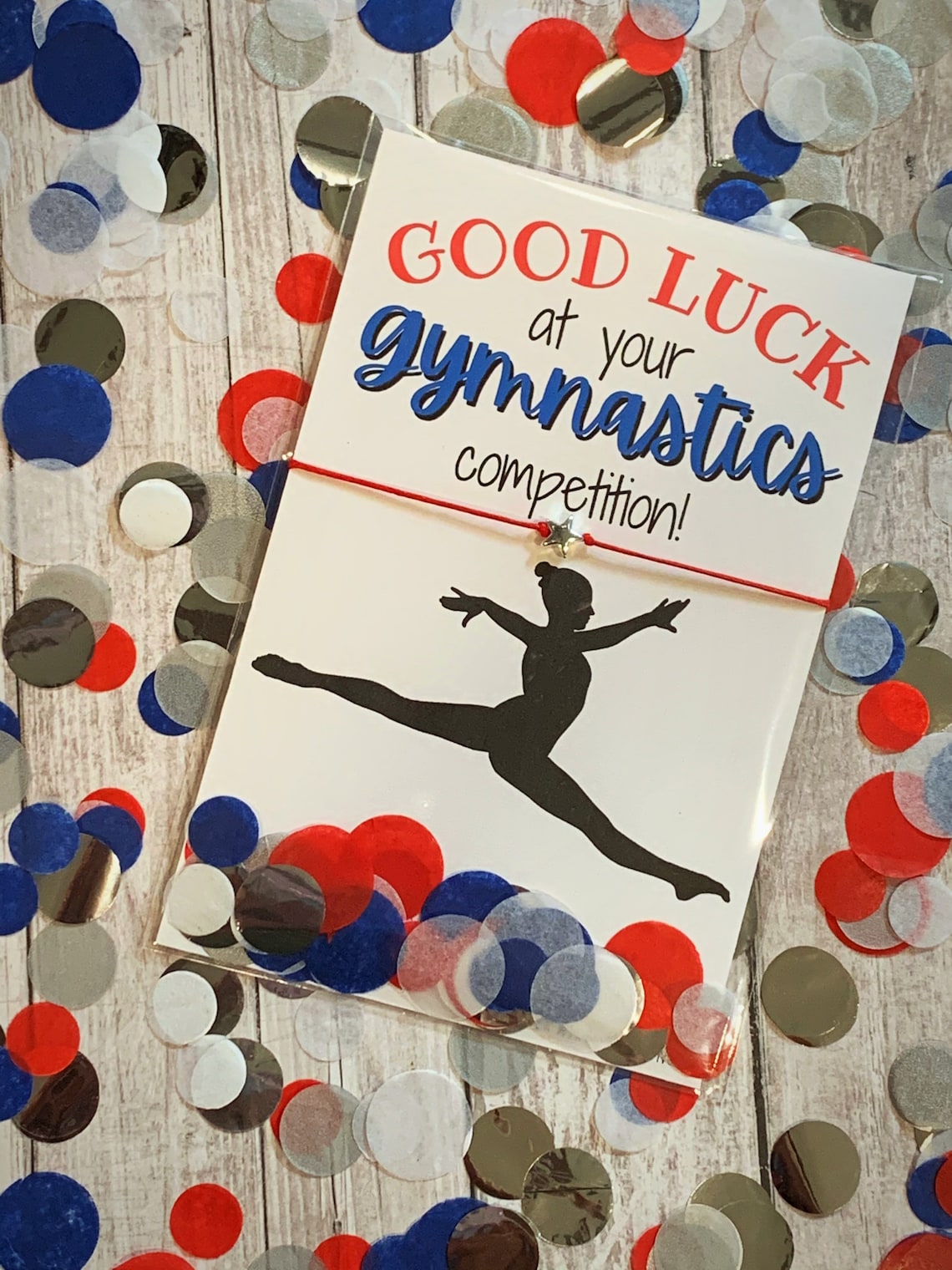 Gymnastics Competition Good Luck Wish Bracelet Confetti Gift - Etsy