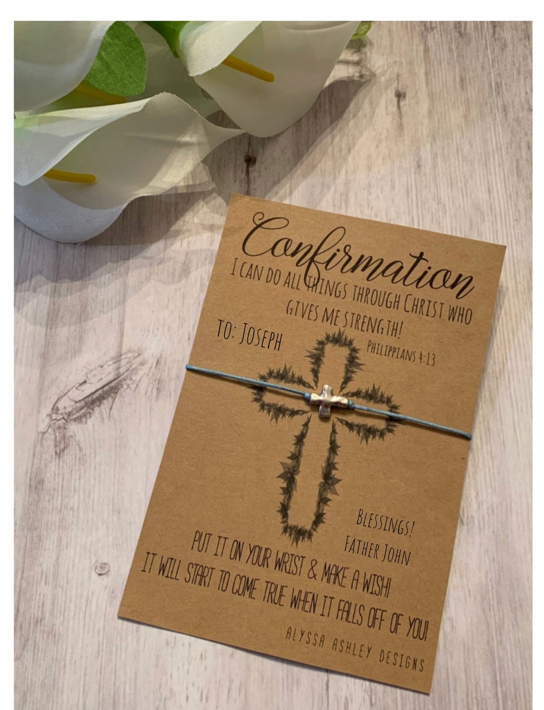 Confirmation Student Teacher Gift CCD Catholic Schools Wish Charm ...