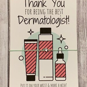 Dermatologist Thank You Wish Bracelet - Etsy
