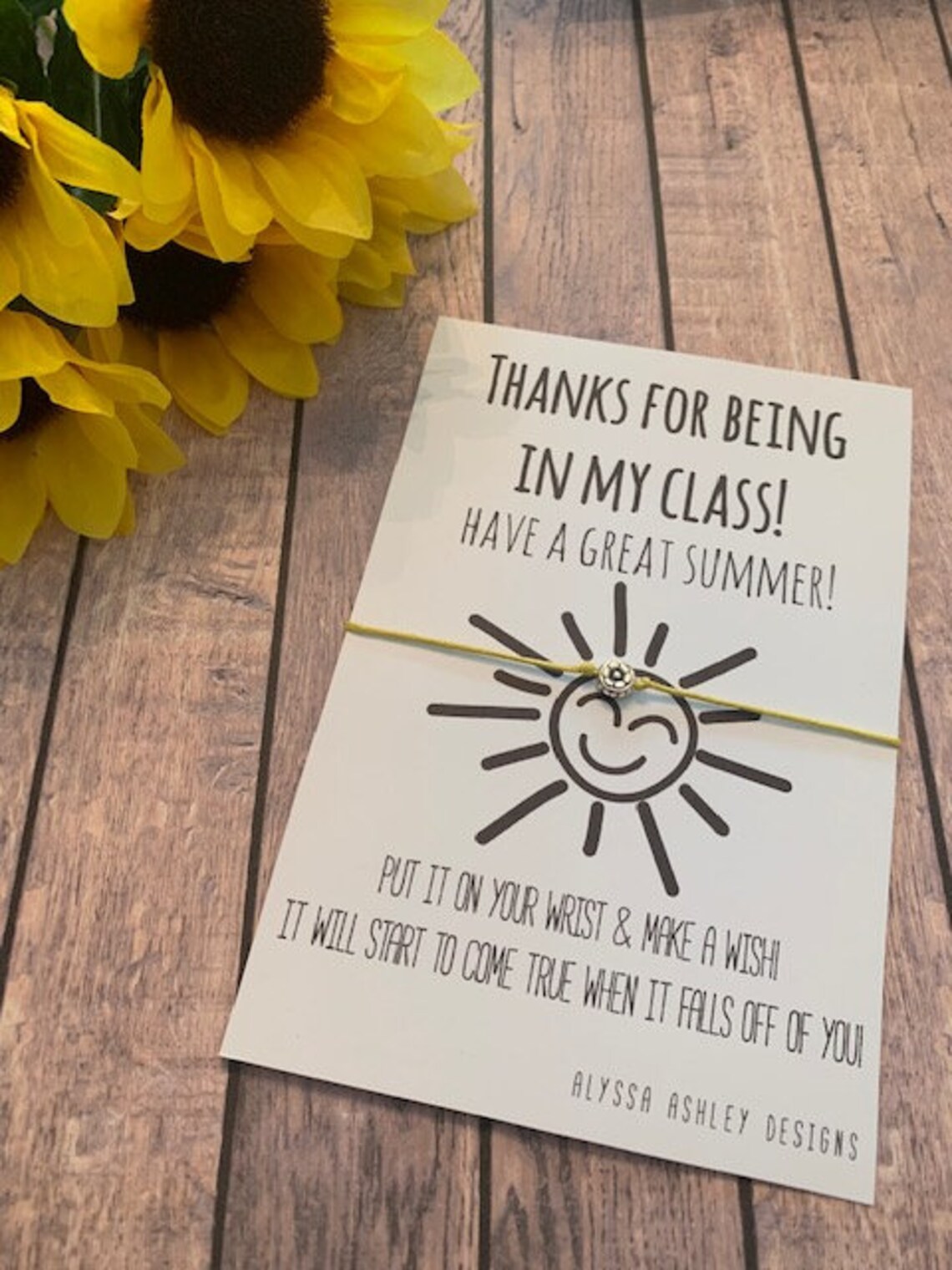 End of the Year Student Teacher Gift Thank You Wish Bracelet - Etsy