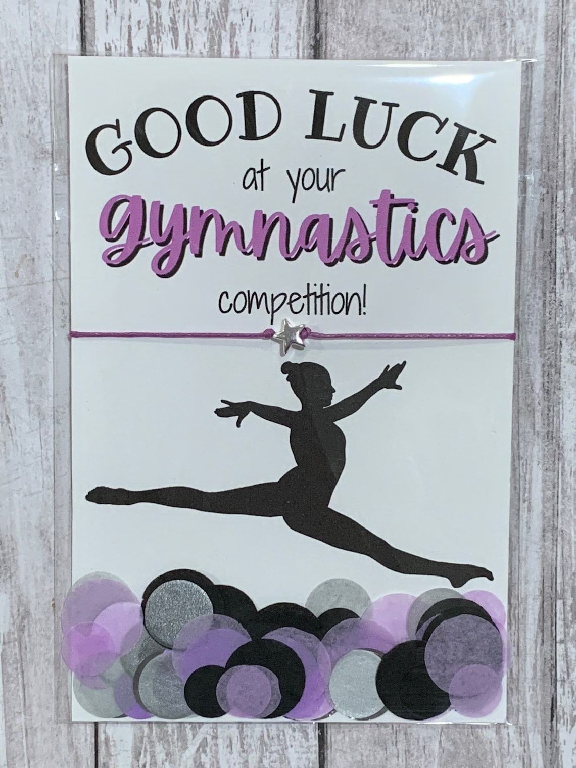 Gymnastics Competition Good Luck Wish Bracelet Confetti Gift - Etsy