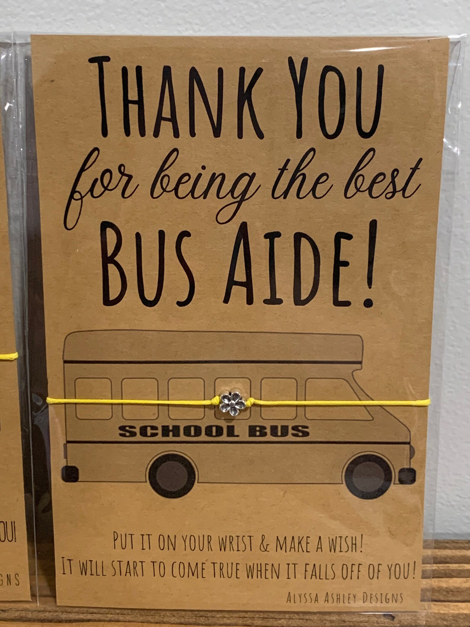 Bus Driver Aide Thank You Wish Bracelet | Etsy