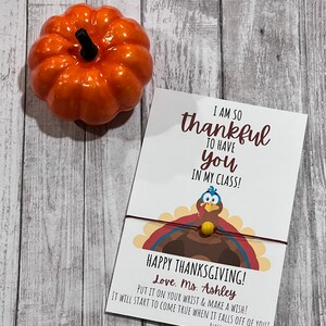 Thanksgiving Student Teacher Gift Thankful Wish Bracelet - Etsy