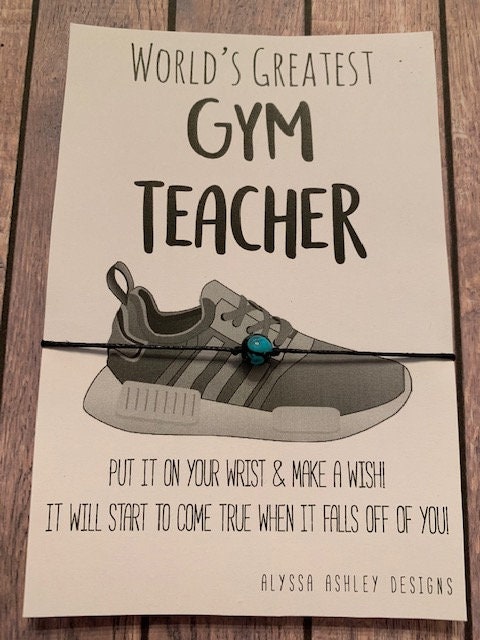 Gym Teacher Thank You Wish Bracelet - Etsy