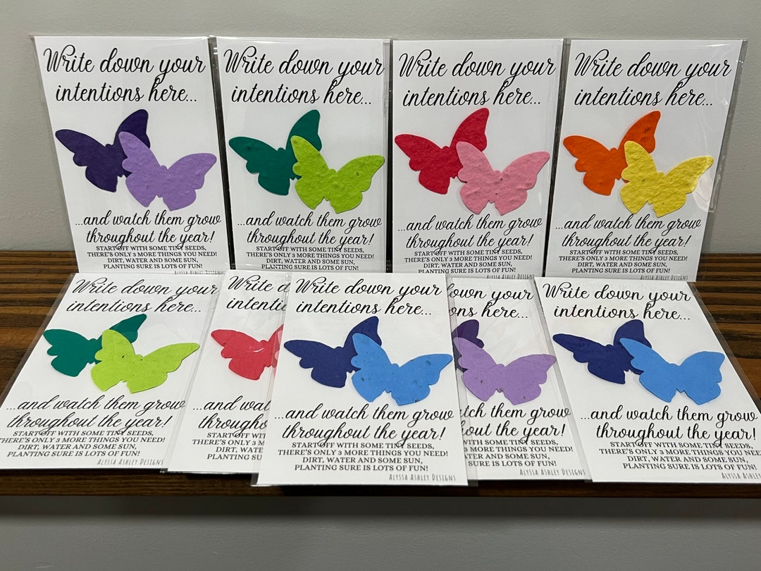 Intention Seed Cards! Plantable Seed Paper Card Gift Personalized and ...