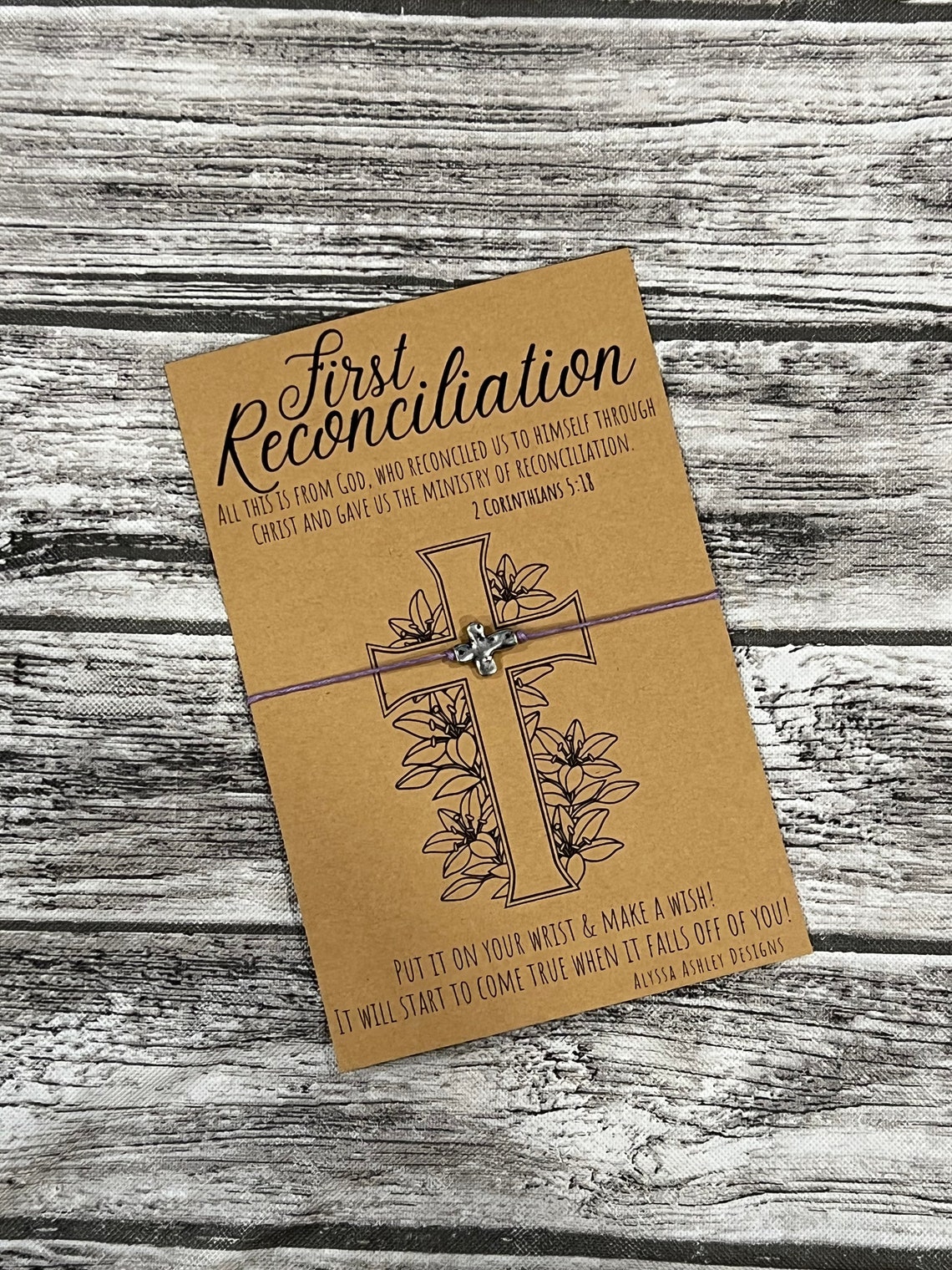 First Reconciliation Penance Wish Bracelet - Etsy