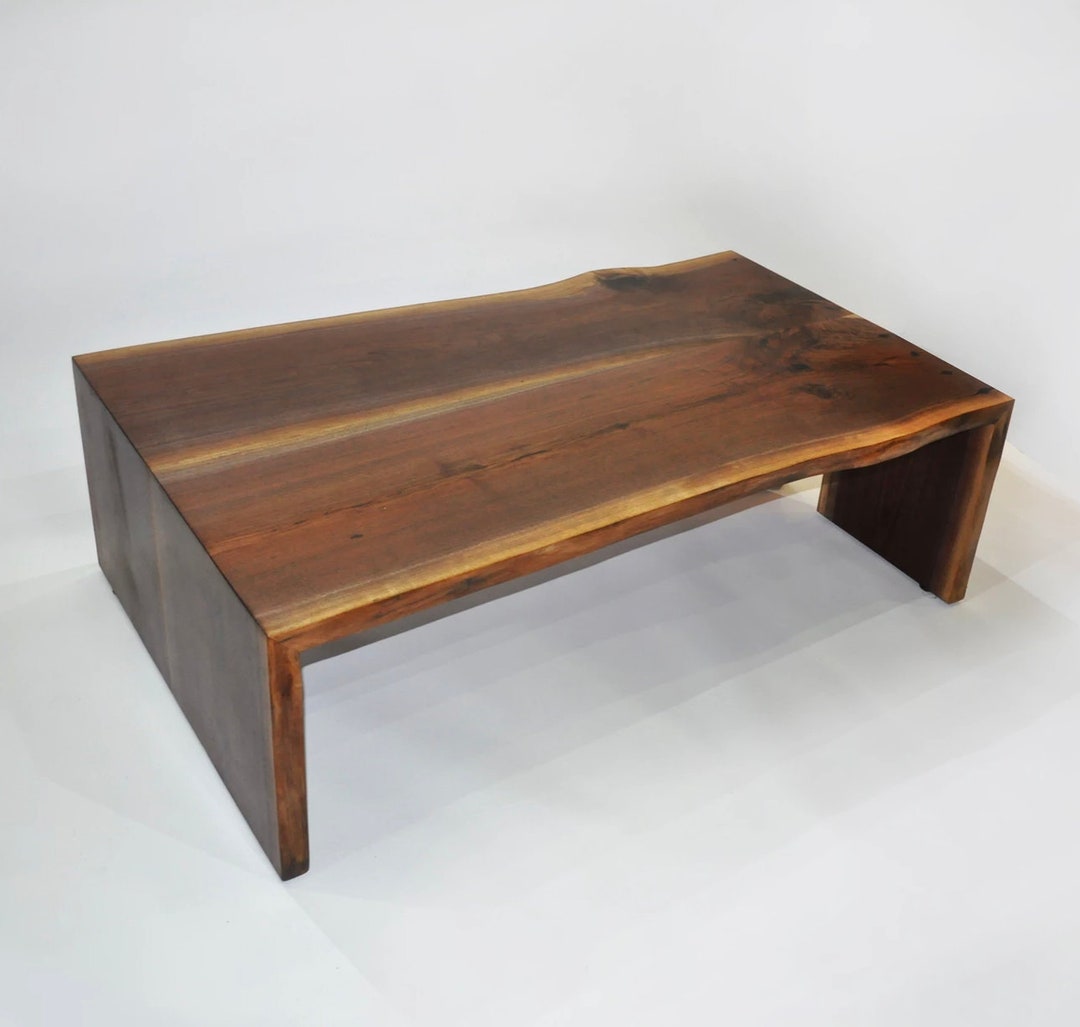 Walnut Waterfall Coffee Table - Etsy