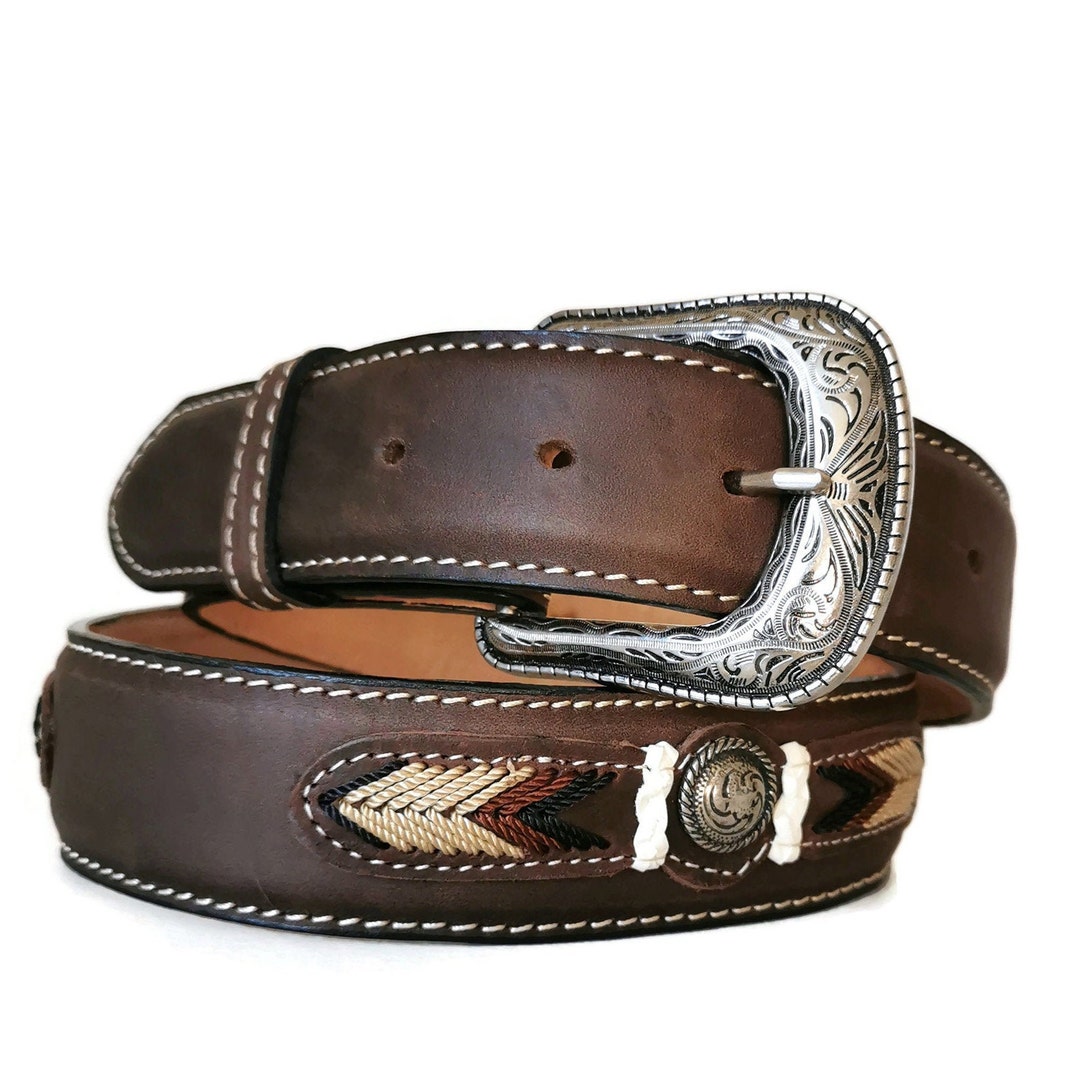 Western Belt, Leather Belts for Men, Handmade, Men's Belt, Rodeo ...
