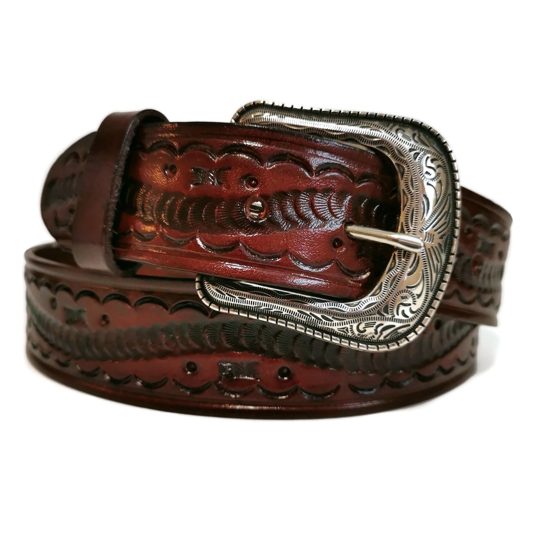 Leather Belts for Men, Gift for Rodeo Goer, Handmade Full Grain Leather ...