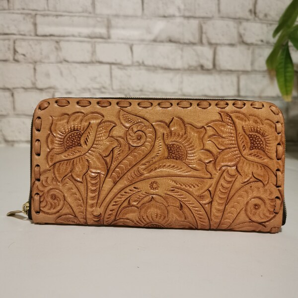 Hand Tooled Wallet - Etsy