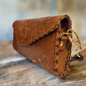 Hand Tooled Leather Bag , Small Bag, Handmade, Shoulder Bag, Gift for ...