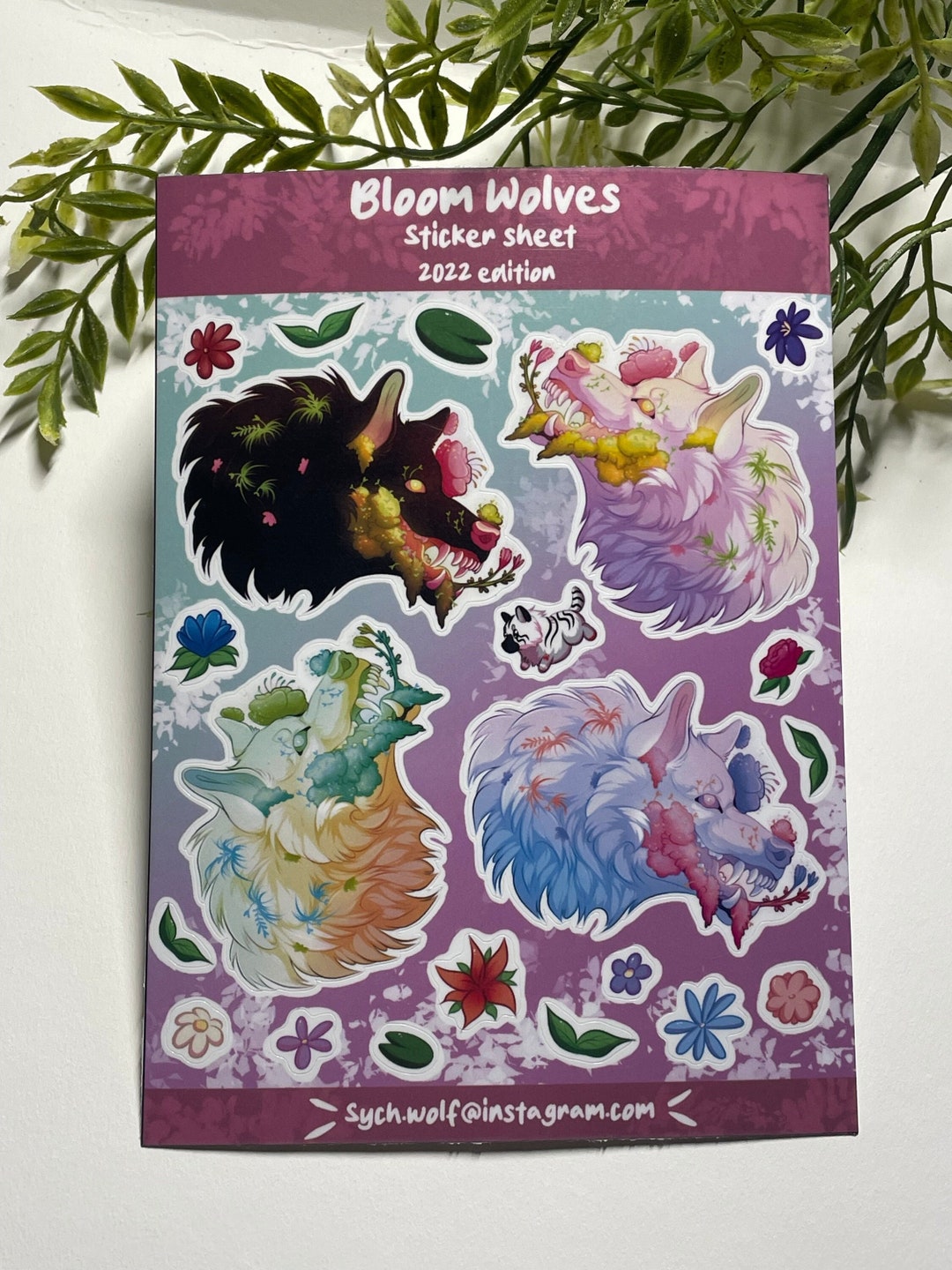 Wolf Sticker Sheet | Laminated Kiss Cut Vinyl Stickers | Cute | Bloom ...