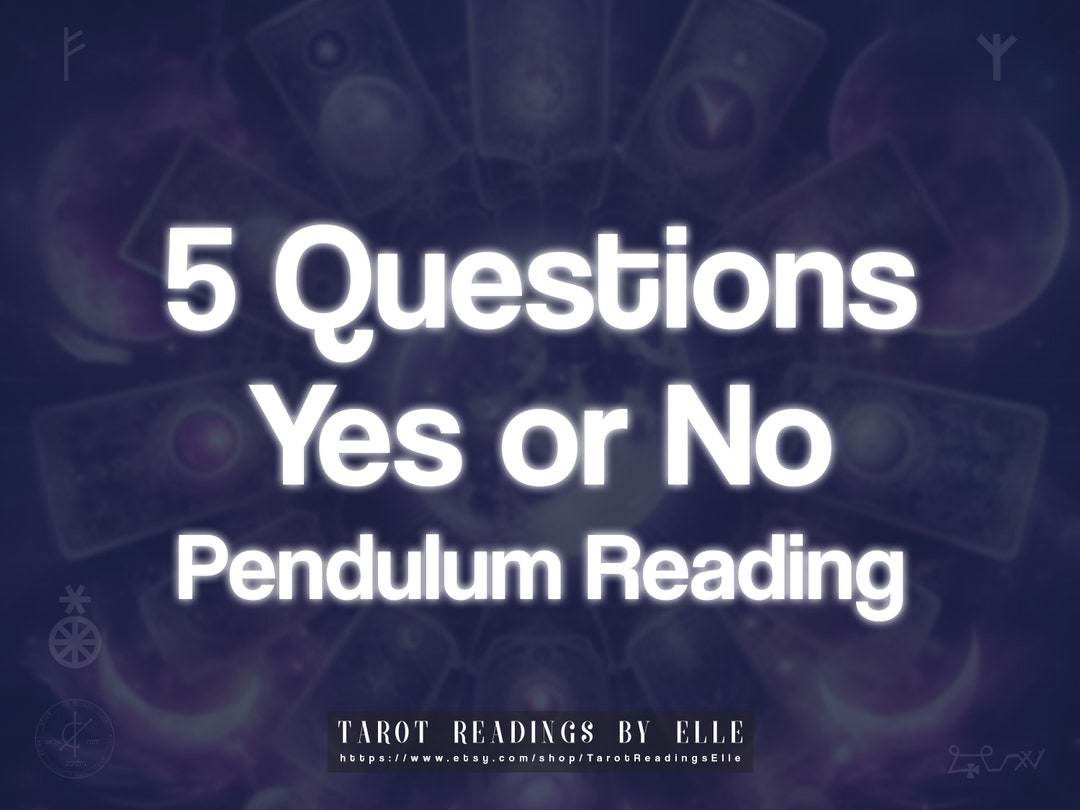 5 Yes or No Questions, Pendulum Psychic Reading - Etsy