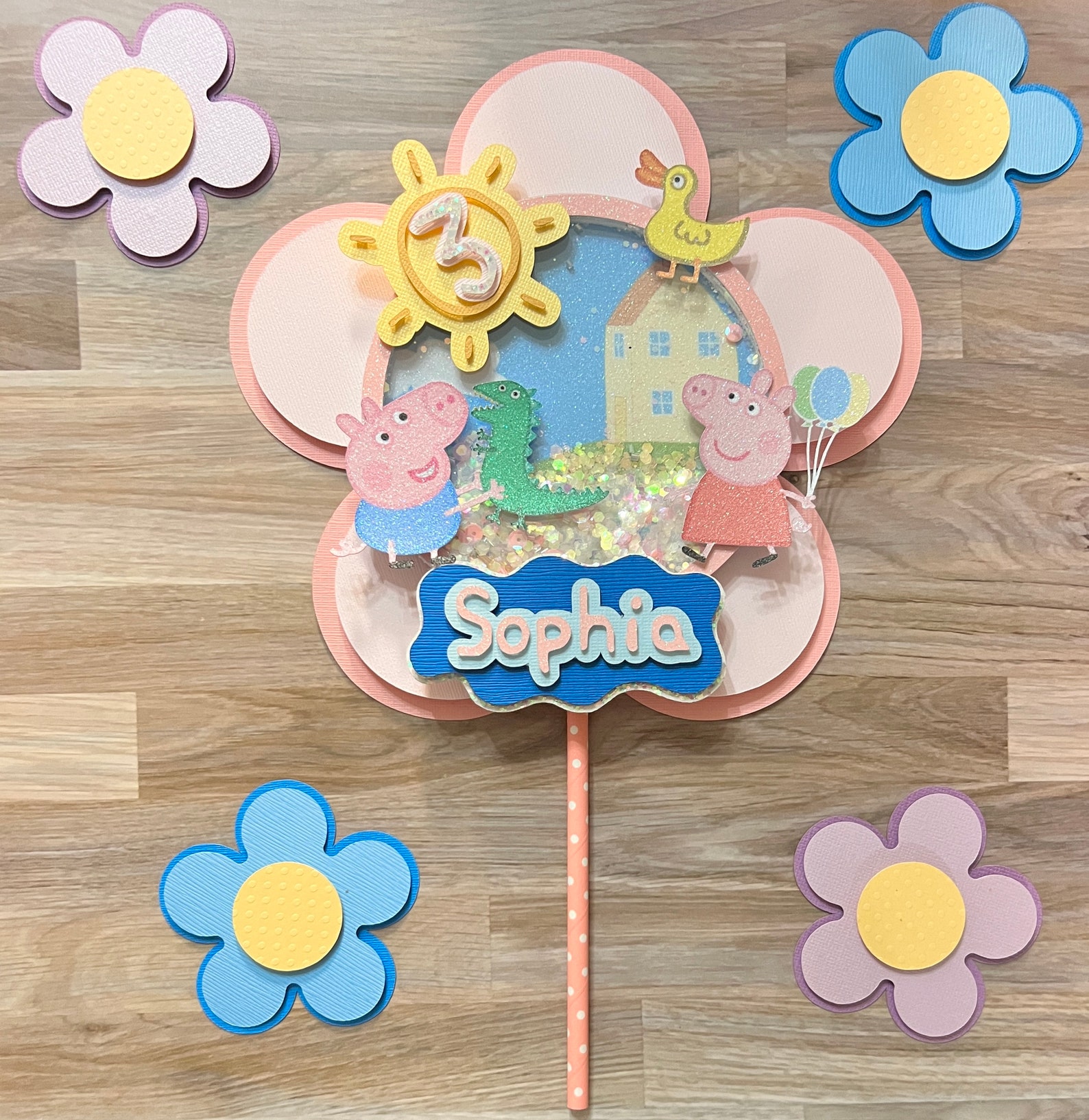 Peppa Pig Cake Topper - Etsy