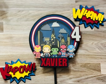 Avengers Cake Topper Printables - Etsy