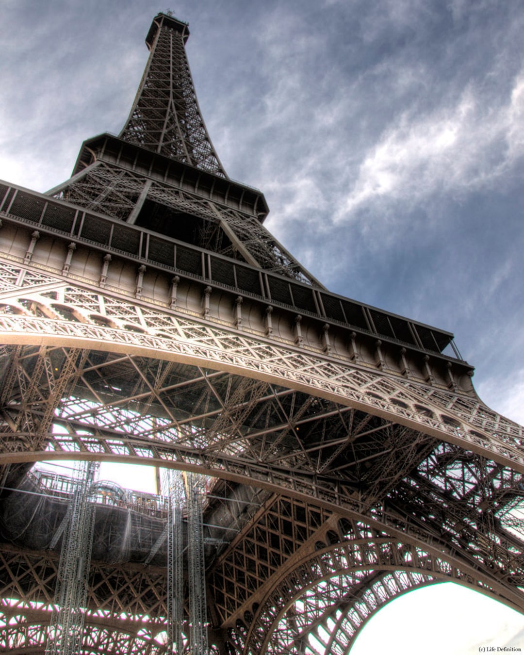 EIFFEL TOWER PARIS Bottom Architecture Paris France Hdr Photo Print ...