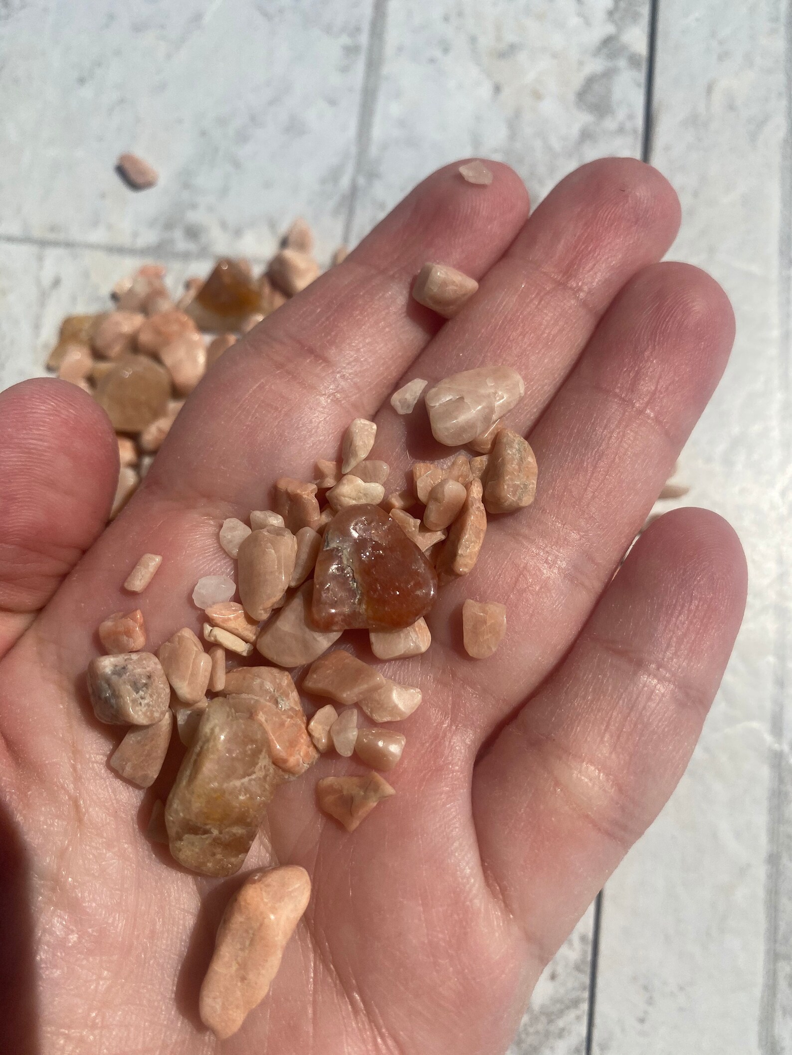3 oz Peach Moonstone Crystal Chips Crystal Chips Crystals | Etsy