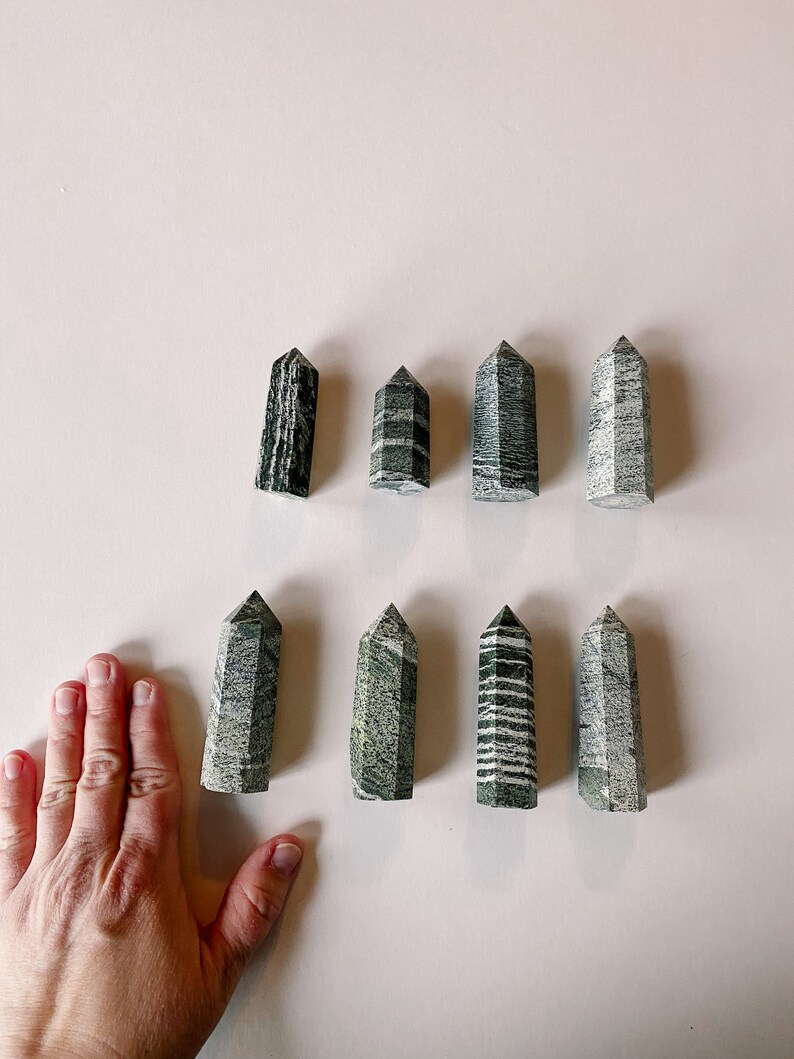 Green Zebra Jasper Green Zebra Crystal Crystal Tower - Etsy