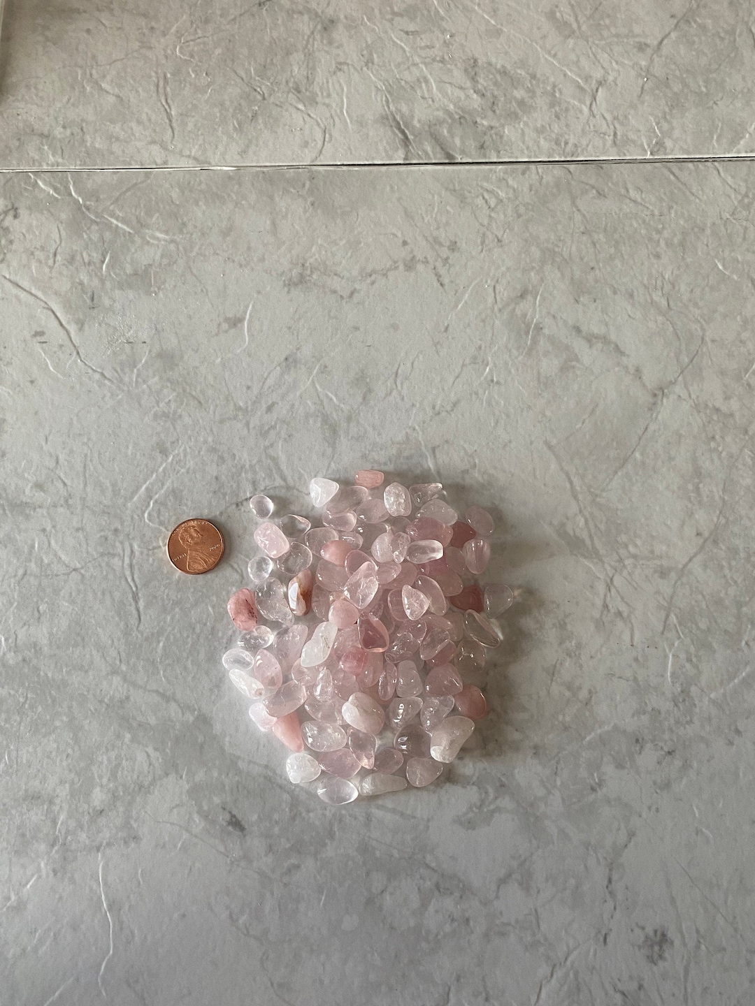 3 Oz Rose Quartz Chips Tumbled Rose Quartz Crystal Chips - Etsy