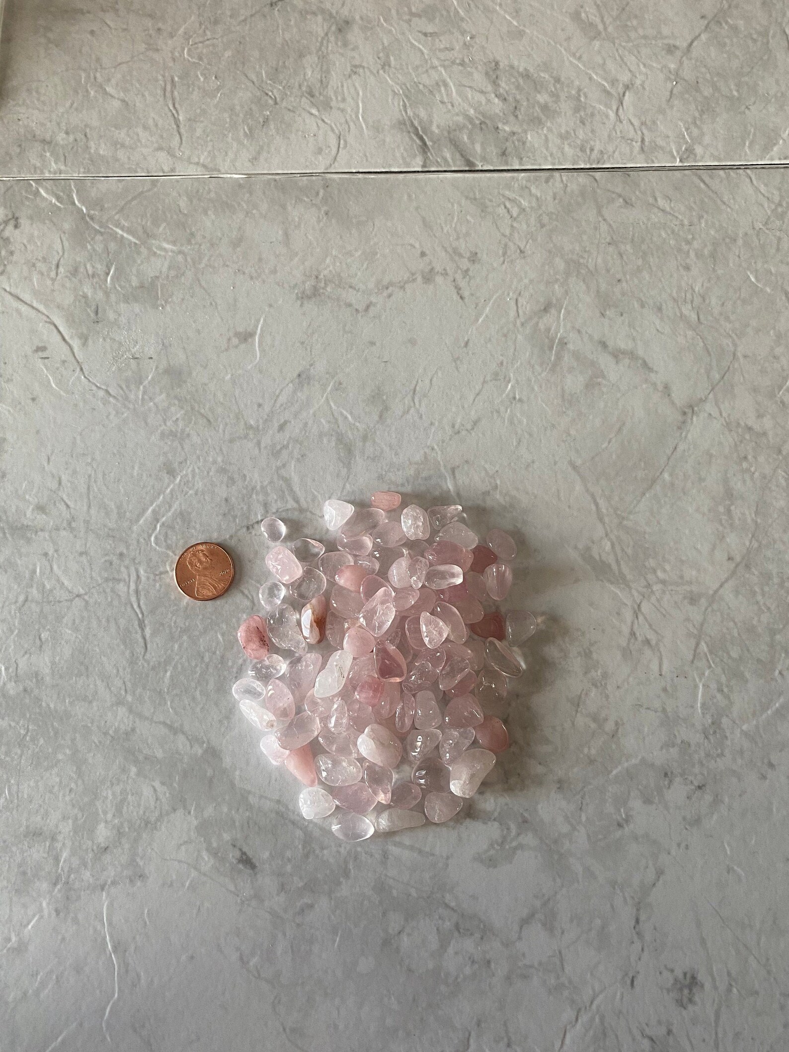 3 Oz Rose Quartz Chips Tumbled Rose Quartz Crystal Chips - Etsy