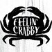 Crab SVG - Feelin' Crabby Crab Clip Art - Crustacean Silhouette - Etsy
