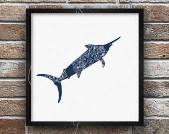 Marlin Stencil - Etsy UK