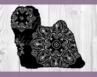 Poodle Mandala SVG Dog Zentangle Cut File Scalable Vector | Etsy
