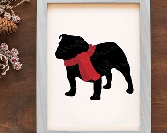 Frenchie SVG French Bulldog Scarf Dog Clip Art | Etsy