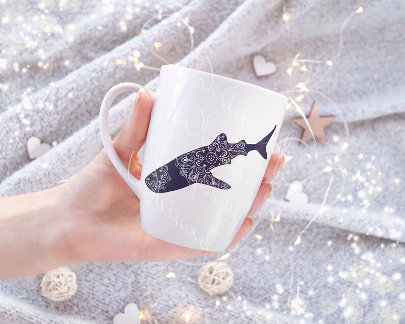 Whale Shark Mandala SVG Zentangle Cut File Scalable Vector - Etsy
