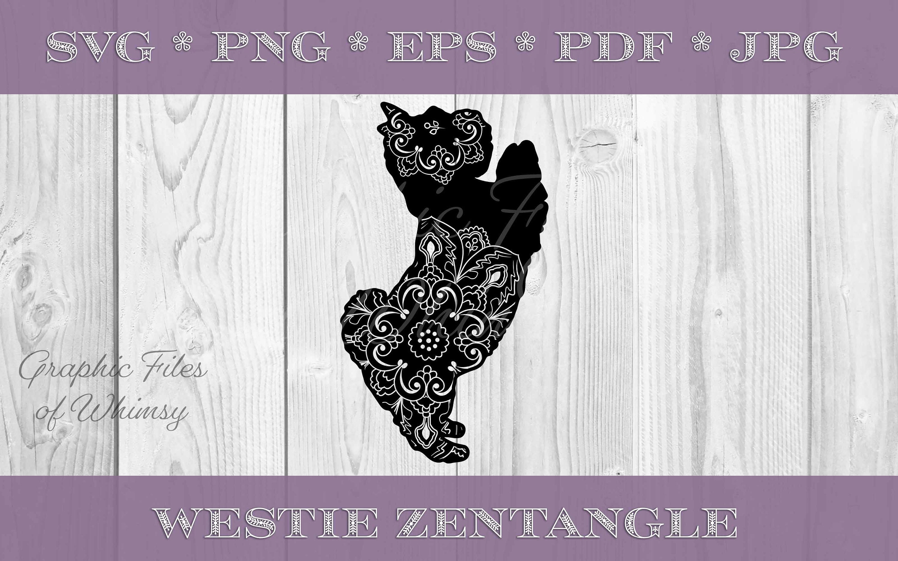 Westie Mandala Svg - Etsy