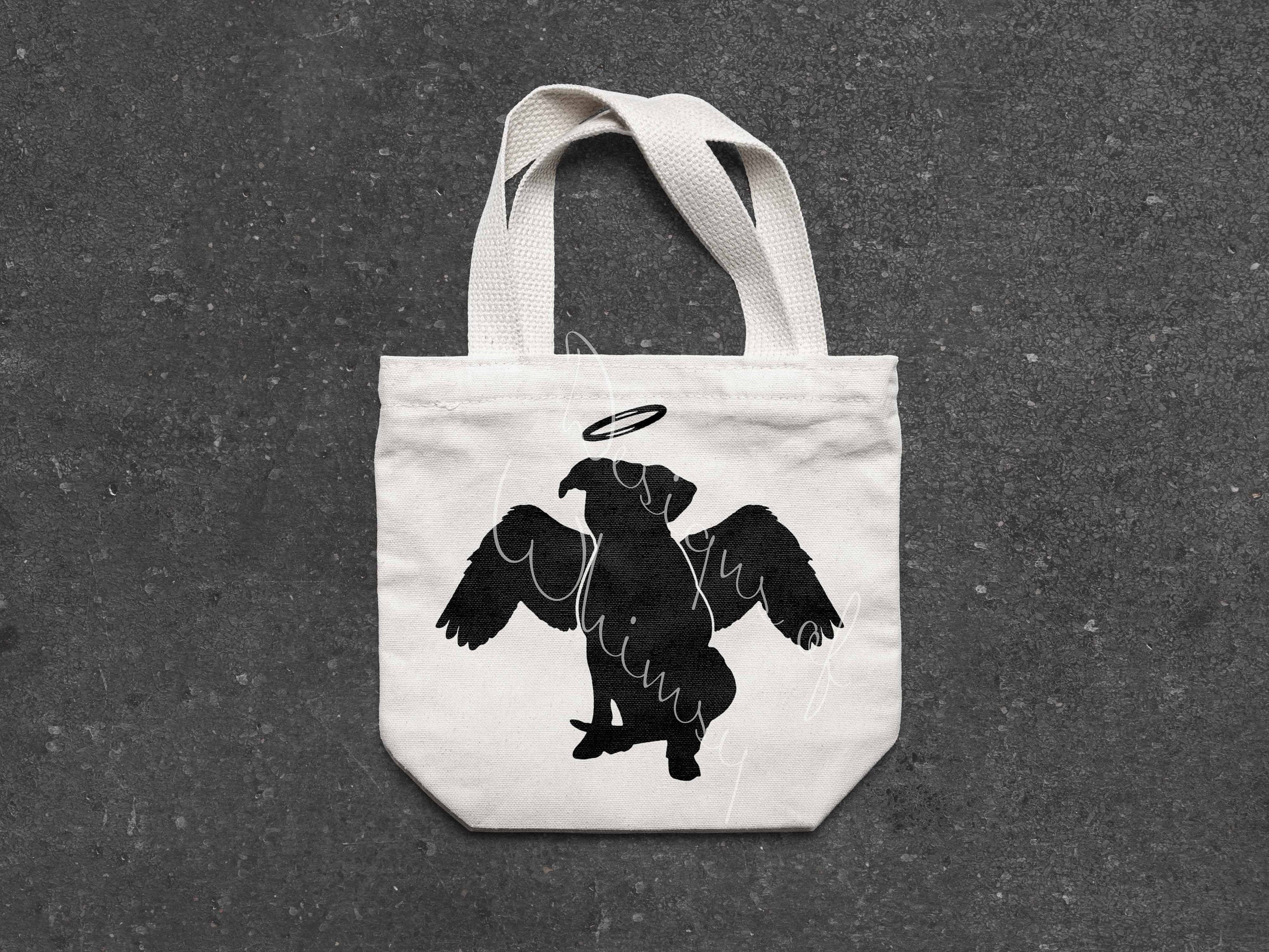 Pitbull Angel SVG Pittie Dog Wings Halo Silhouette Scalable Vector ...