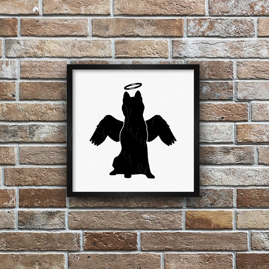 Siberian Husky Angel SVG - Husky SVG - Dog Angel Silhouette Clip Art - Etsy