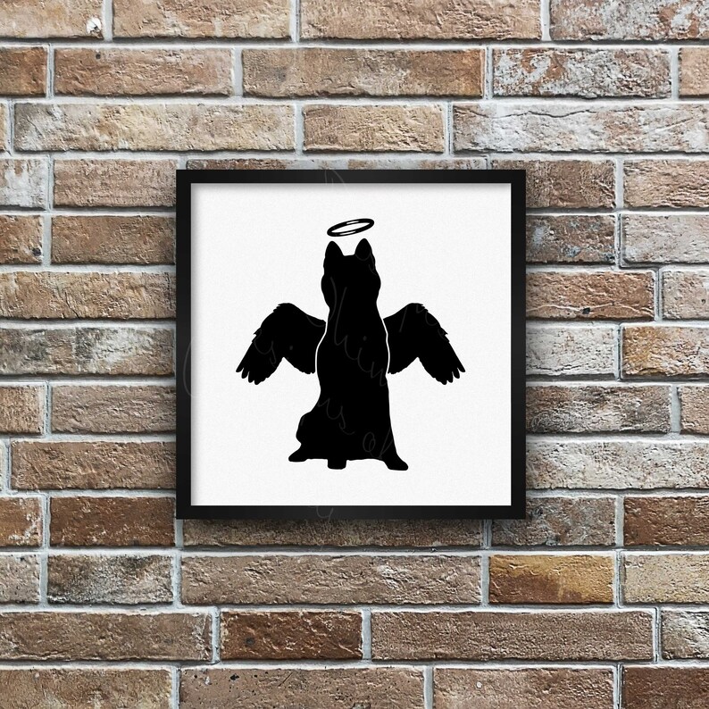 Siberian Husky Angel SVG - Husky SVG - Dog Angel Silhouette Clip Art - Etsy