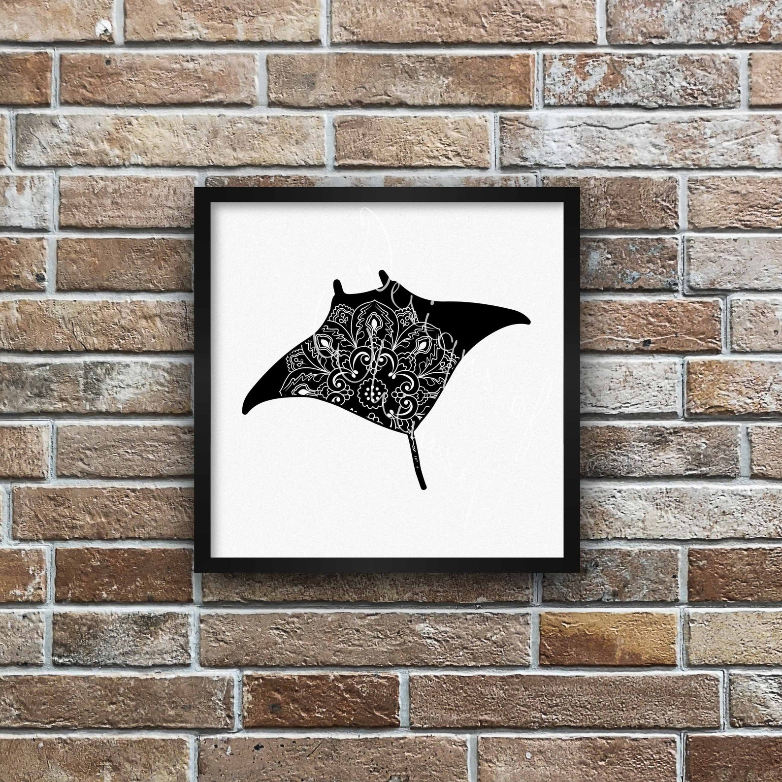 Manta Ray Mandala SVG Zentangle Cut File Scalable Vector - Etsy