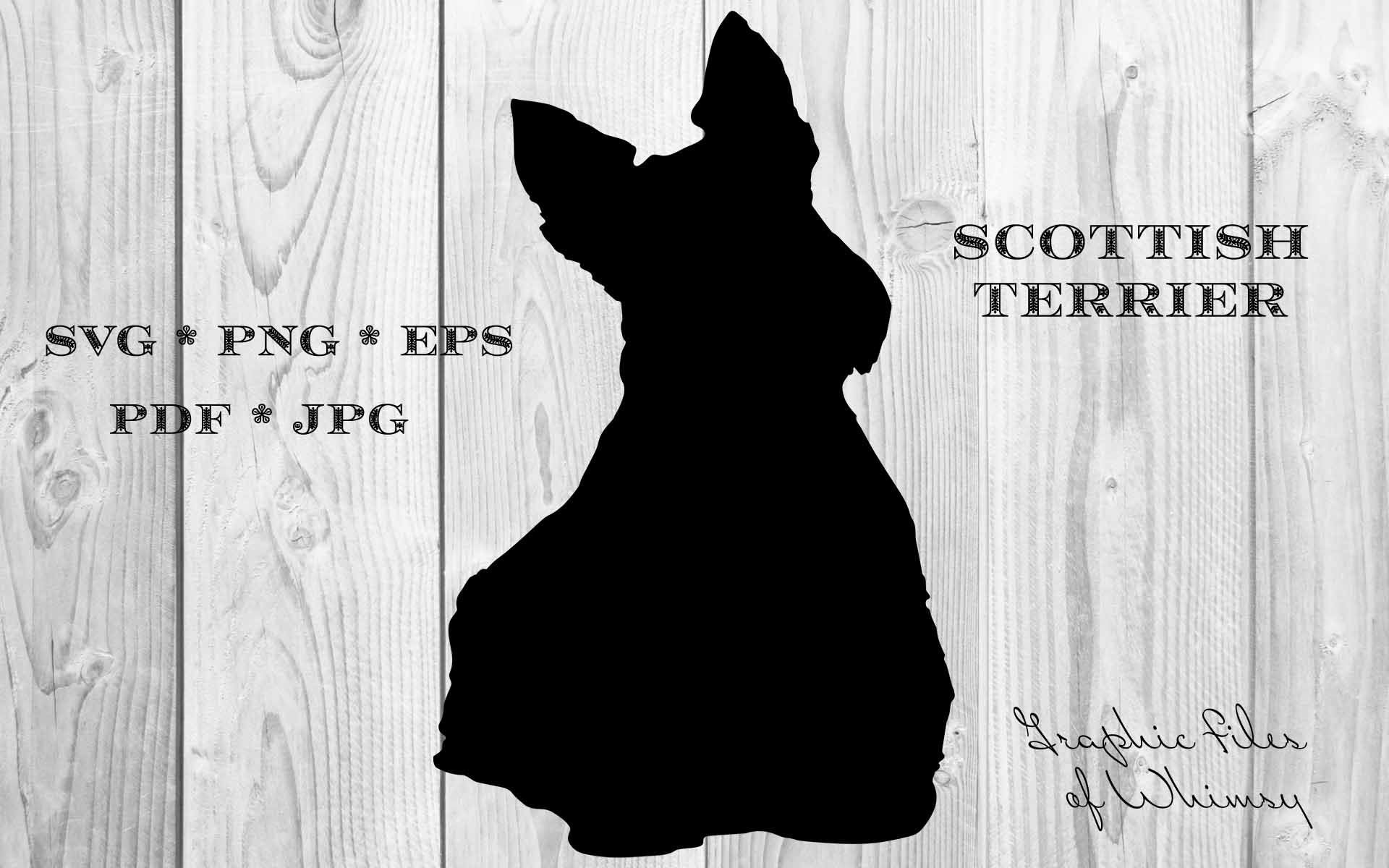 Scottie SVG Scottish Terrier Dogs Silhouette PNG JPG Pdf Eps Digital ...