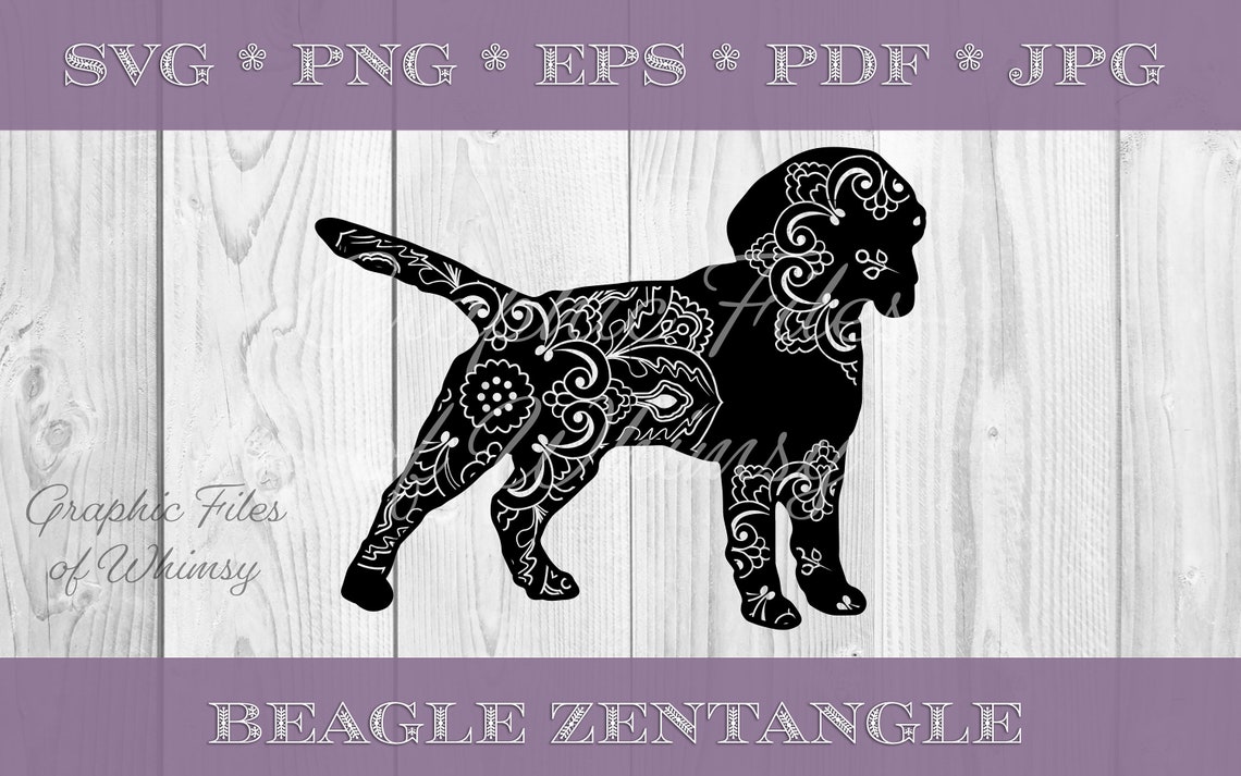 Beagle Mandala SVG Dog Zentangle Cut File Scalable Vector - Etsy