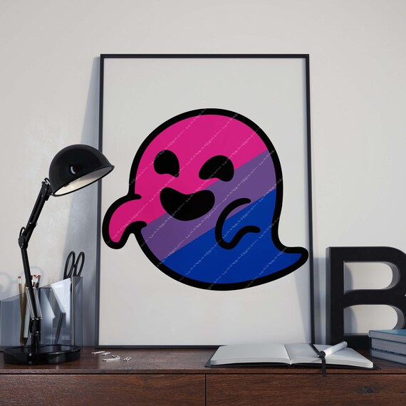Bisexual Gaysper Gay Pride Flag Ghost LGBTQ LGBT SVG Png Jpg | Etsy
