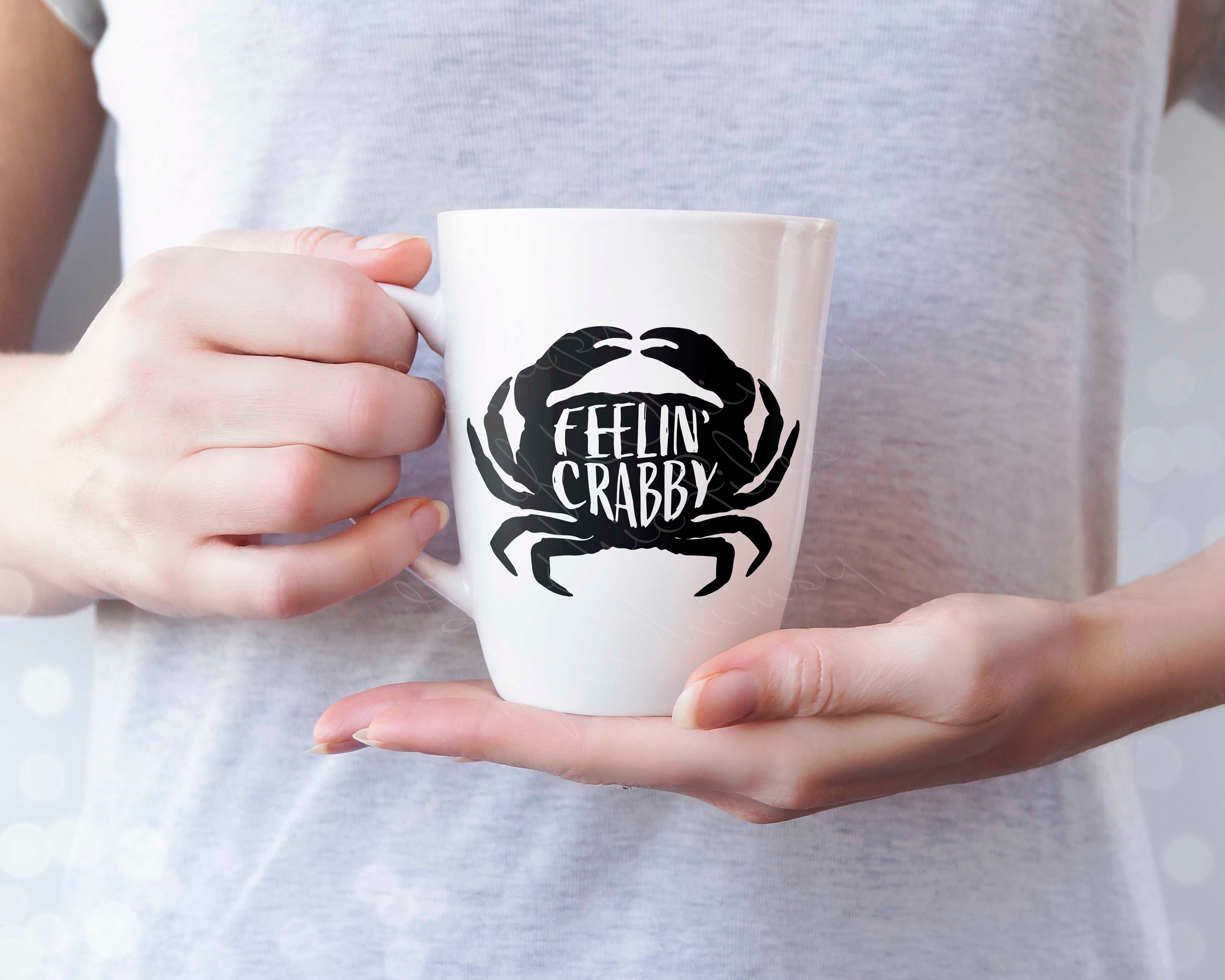 Crab SVG Feelin' Crabby Crab Clip Art Crustacean Silhouette - Etsy