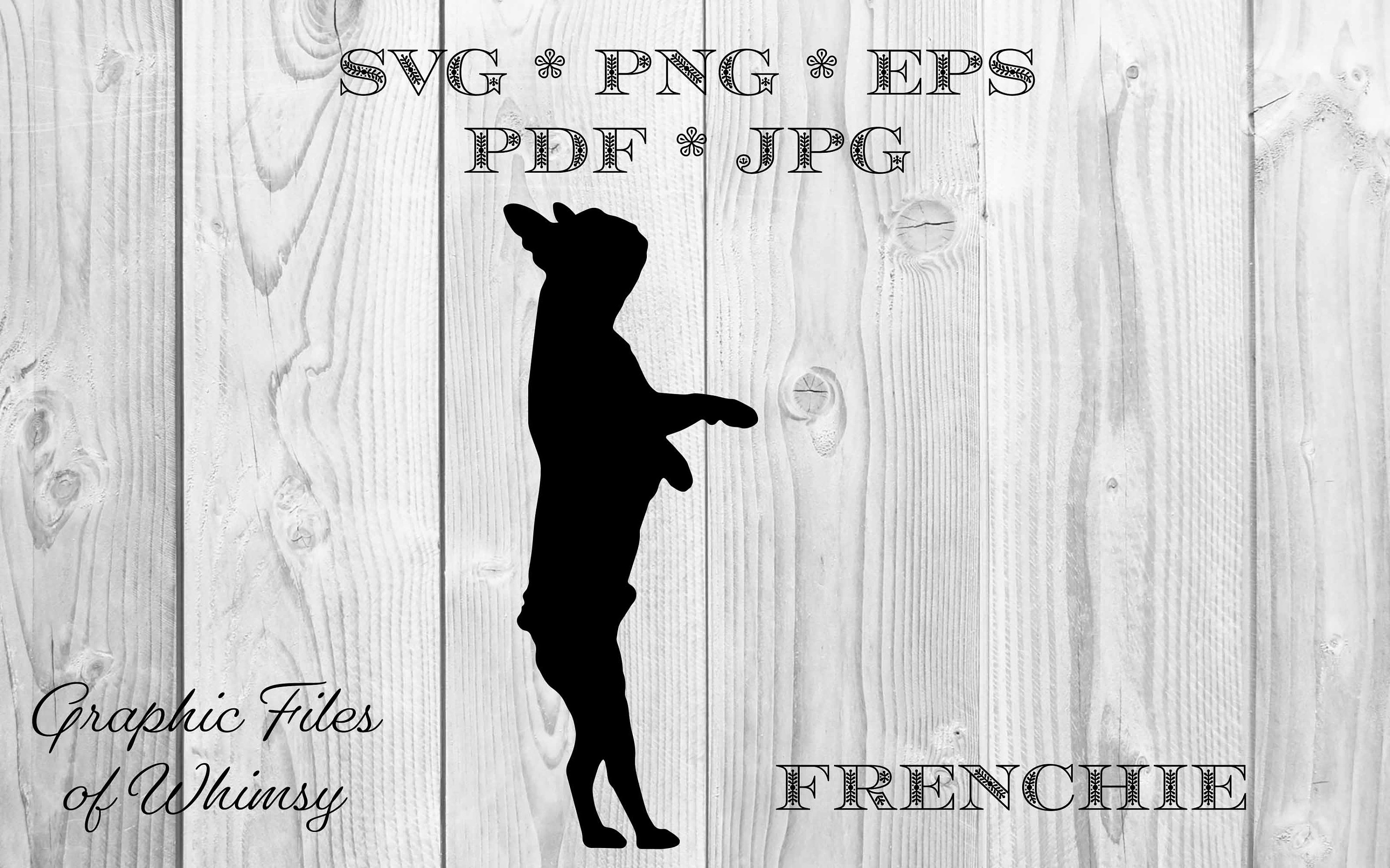 Frenchie SVG Bundle French Bulldog Dog Silhouette PNG JPG Pdf | Etsy
