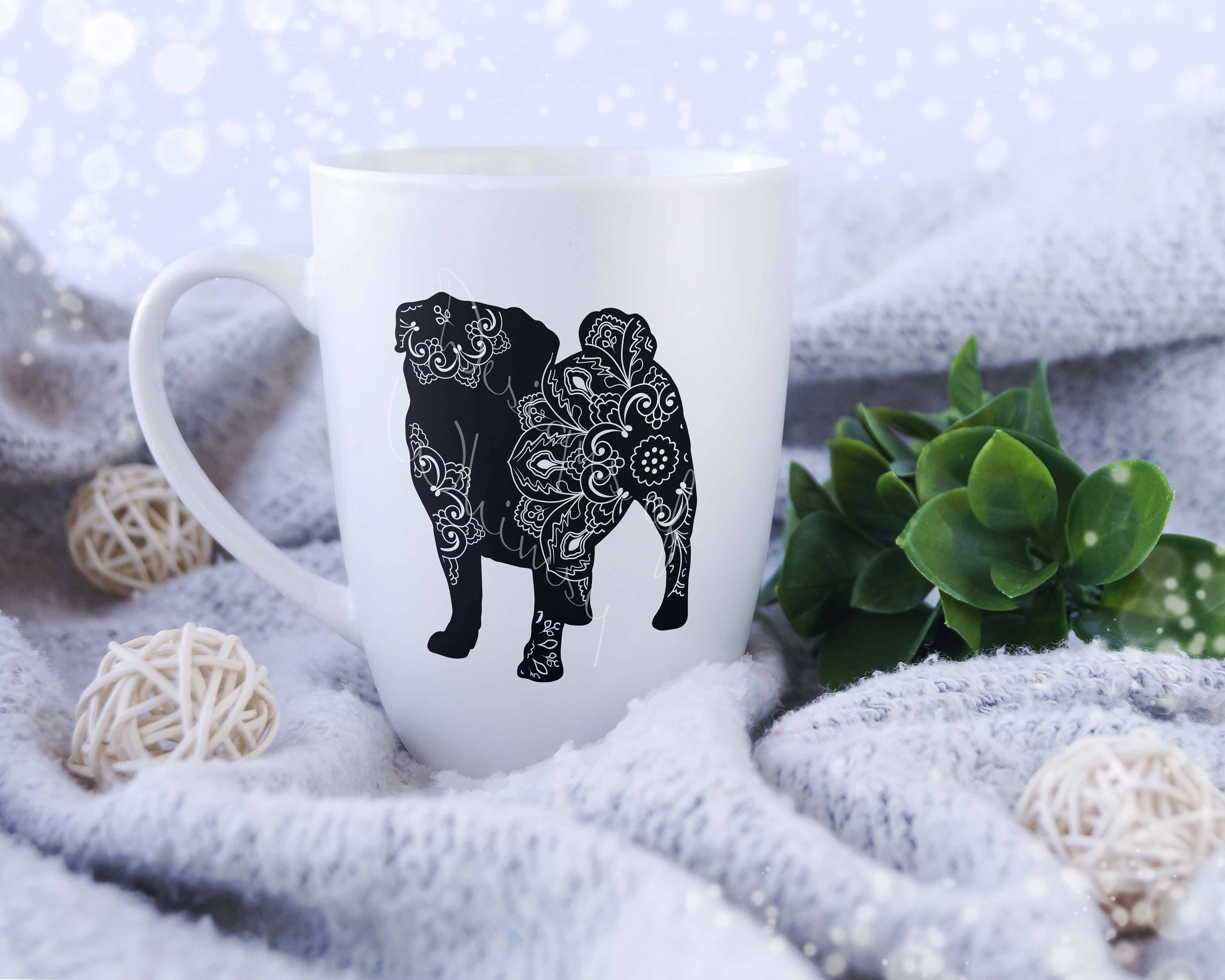 Pug Mandala SVG Dog Zentangle Cut File Scalable Vector - Etsy Australia