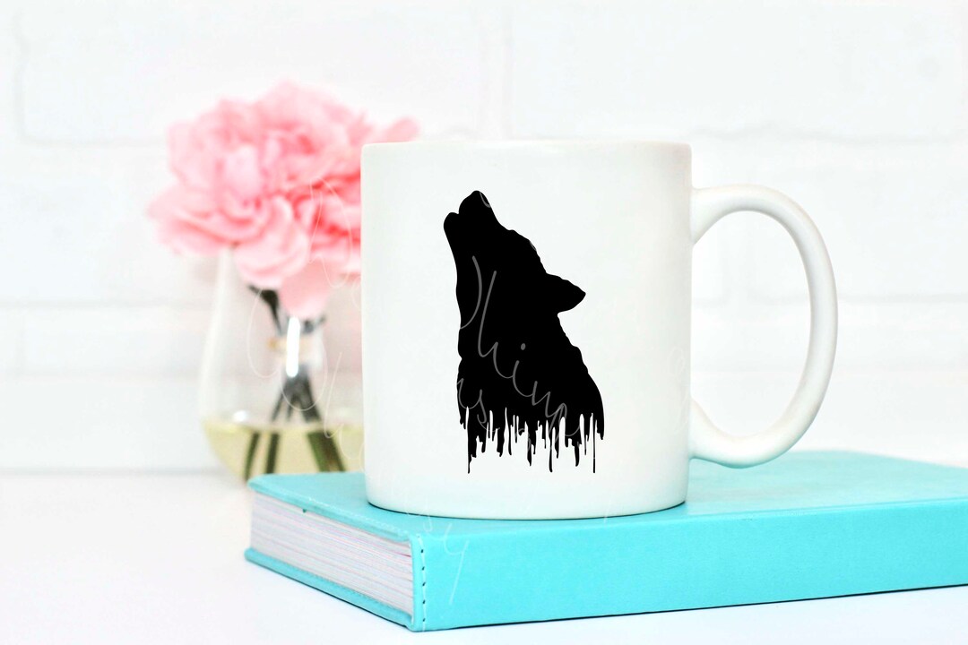 Siberian Husky SVG - Husky Howl Paint Drips SVG - Dog Silhouette Clip ...