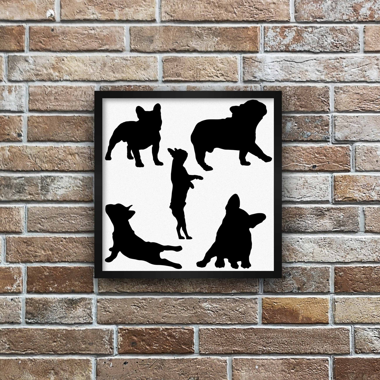 Frenchie SVG Bundle French Bulldog Dog Silhouette PNG JPG Pdf - Etsy