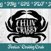 Crab SVG - Feelin' Crabby Crab Clip Art - Crustacean Silhouette - Etsy