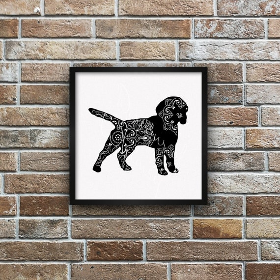 Beagle Mandala SVG perro Zentangle corte archivo escalable | Etsy