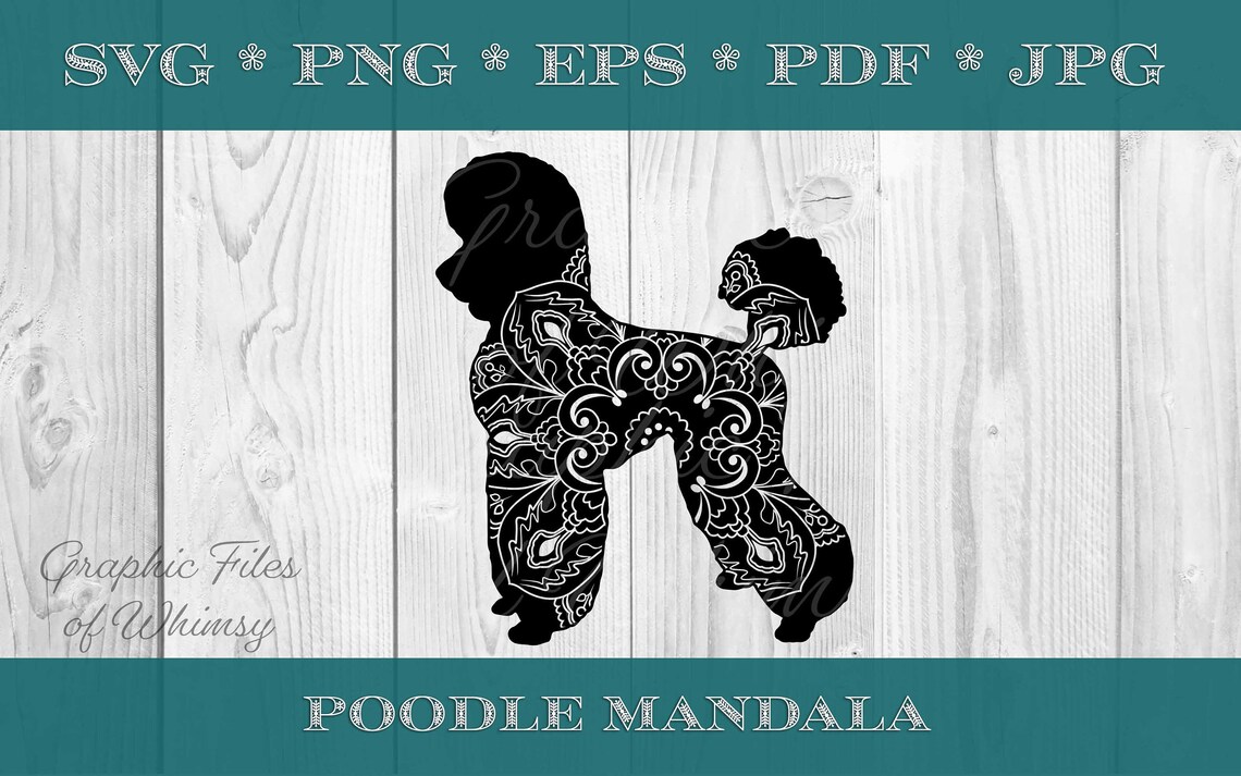Poodle Mandala SVG Dog Zentangle Cut File Scalable Vector - Etsy