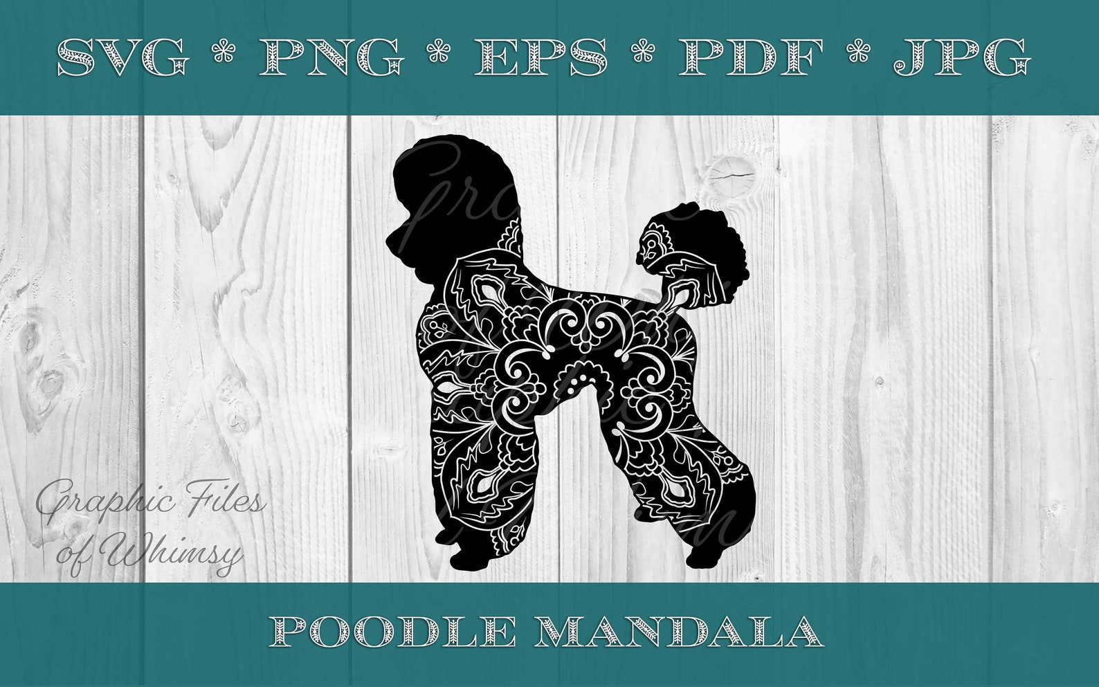 Poodle Mandala SVG Dog Zentangle Cut File Scalable Vector - Etsy