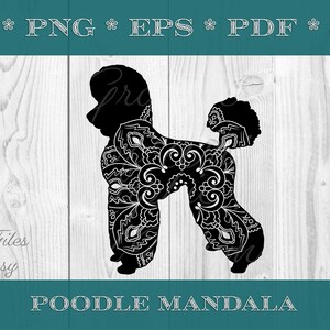 Poodle Mandala SVG Dog Zentangle Cut File Scalable Vector - Etsy
