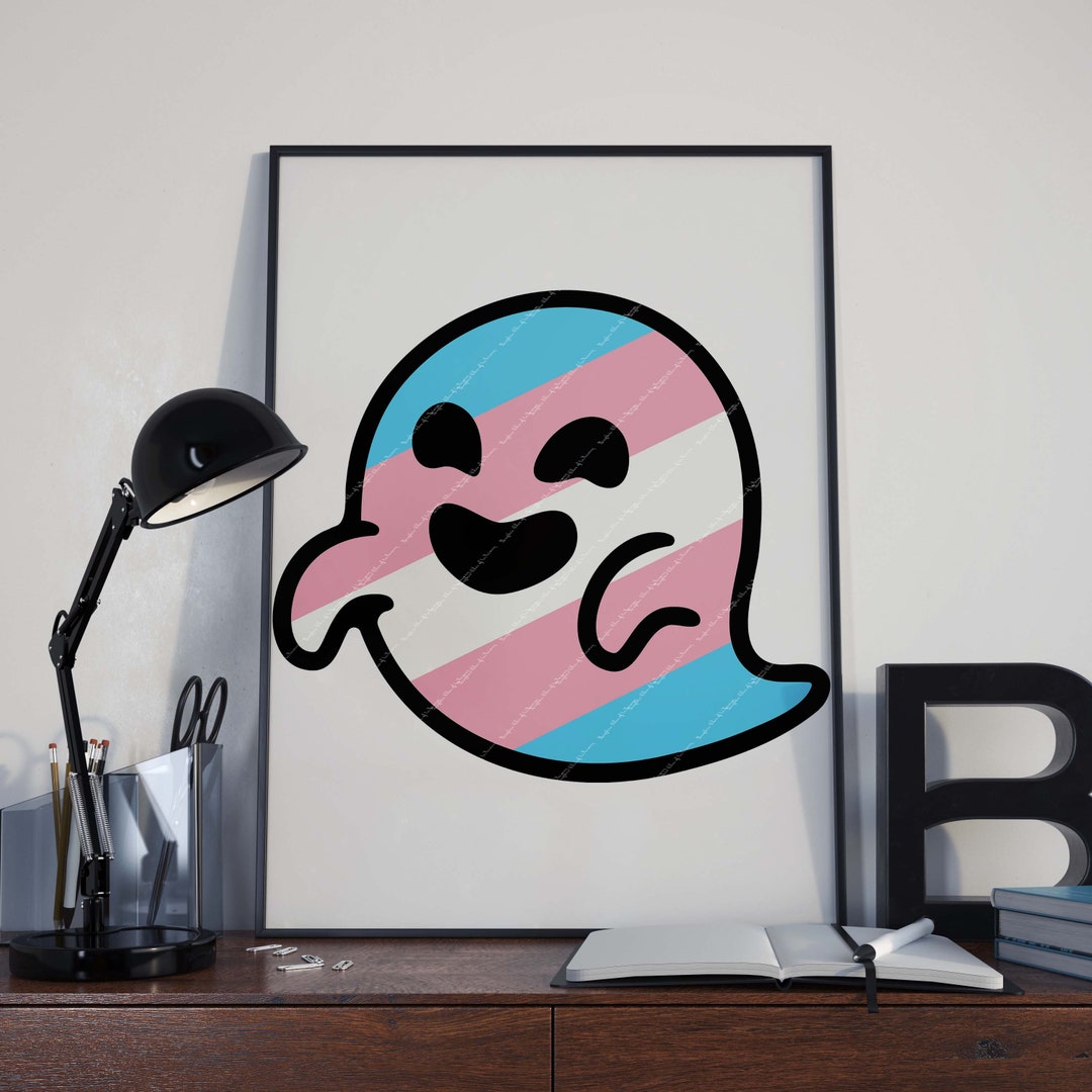 Trans Transgender Gaysper Gay Pride Flag Ghost LGBT SVG Png Jpg Ai ...